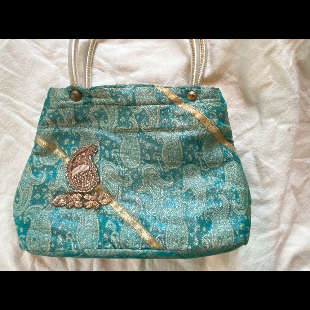 1970’s Fab Vintage Embellished Brocade Bag - Gem